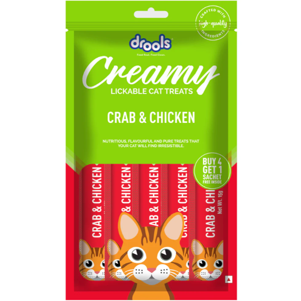 Drools Creamy Treats Real Crab & Chicken Flavor for Cats & Kittens ...