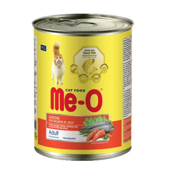 Meo Adult Sardine with Salmon in Jelly Flavor Canned Cat Food (TIN ...