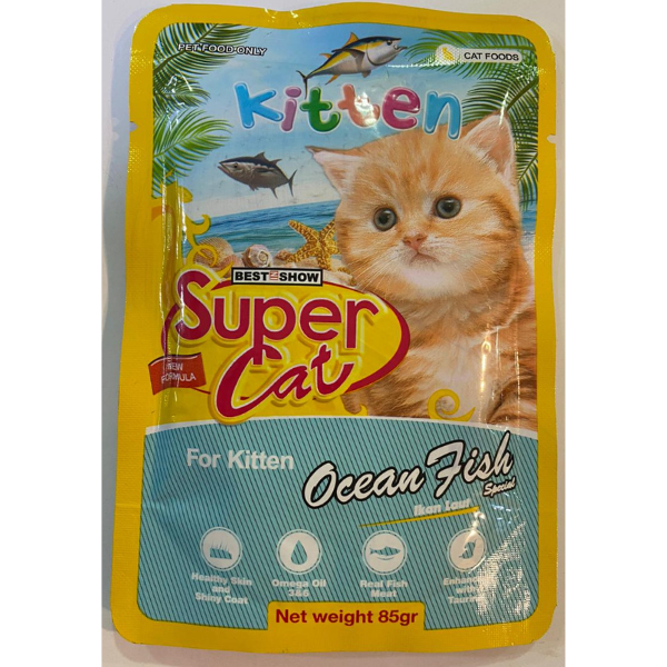 Super Cat Kitten Oceanfish Kitten Wet Food Pouch - Pet Planet